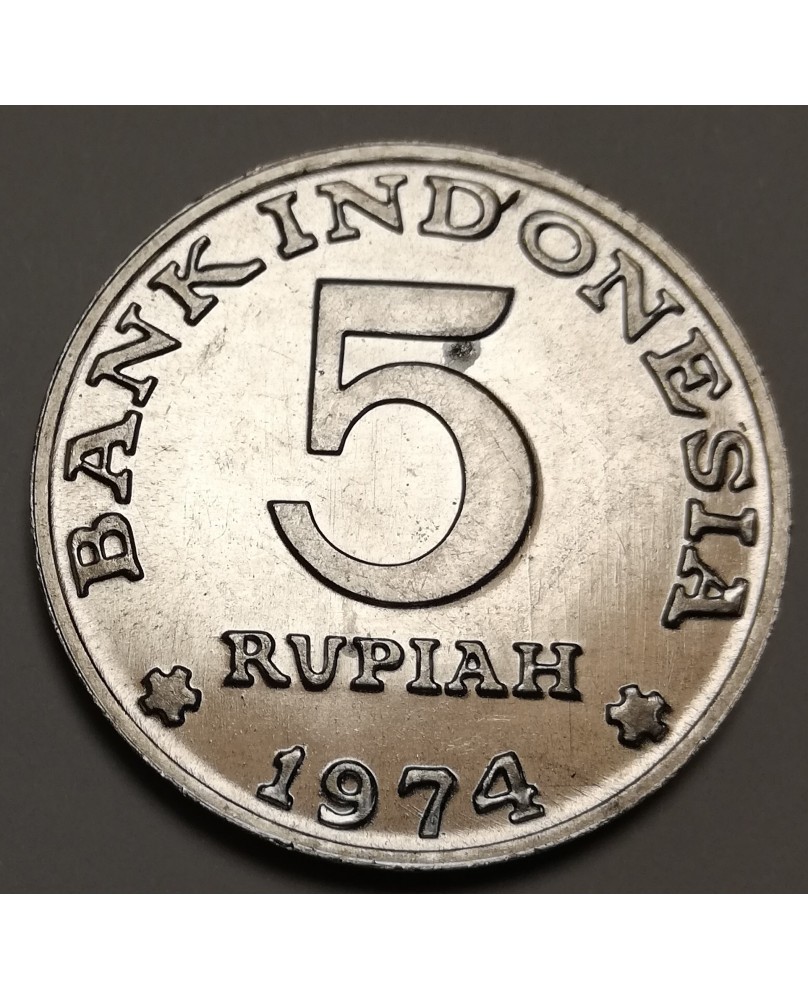 Indonezija/Indonesia. 5 Rupiah, 1974 m., UNC, FAO